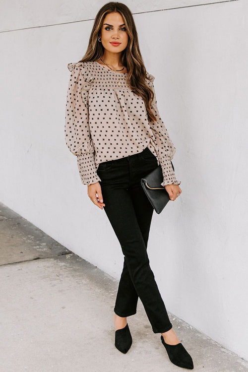 Keeping It Cute Dot Print Long Sleeve Top – Beetsweeti