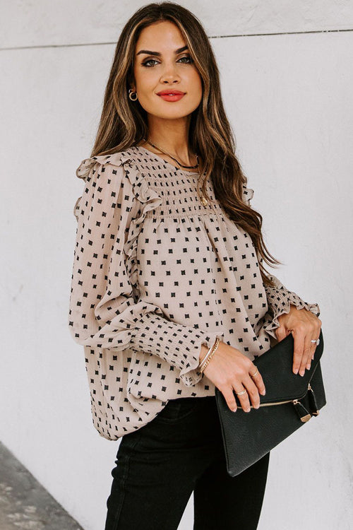 Keeping It Cute Dot Print Long Sleeve Top – Beetsweeti