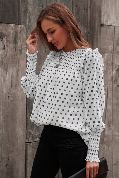 Keeping It Cute Dot Print Long Sleeve Top – Beetsweeti
