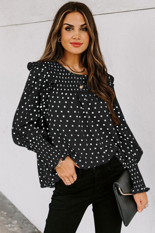 Keeping It Cute Dot Print Long Sleeve Top – Beetsweeti